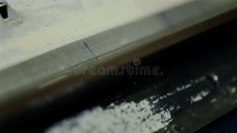 Operator Bending Metal Sheet by Sheet Bending Machine Stock Video ...