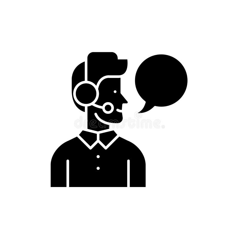 Operator Black Icon, Vector Sign on Isolated Background. Operator ... Operator Black Icon, Vector Sign on Isolated Background. Operator ...