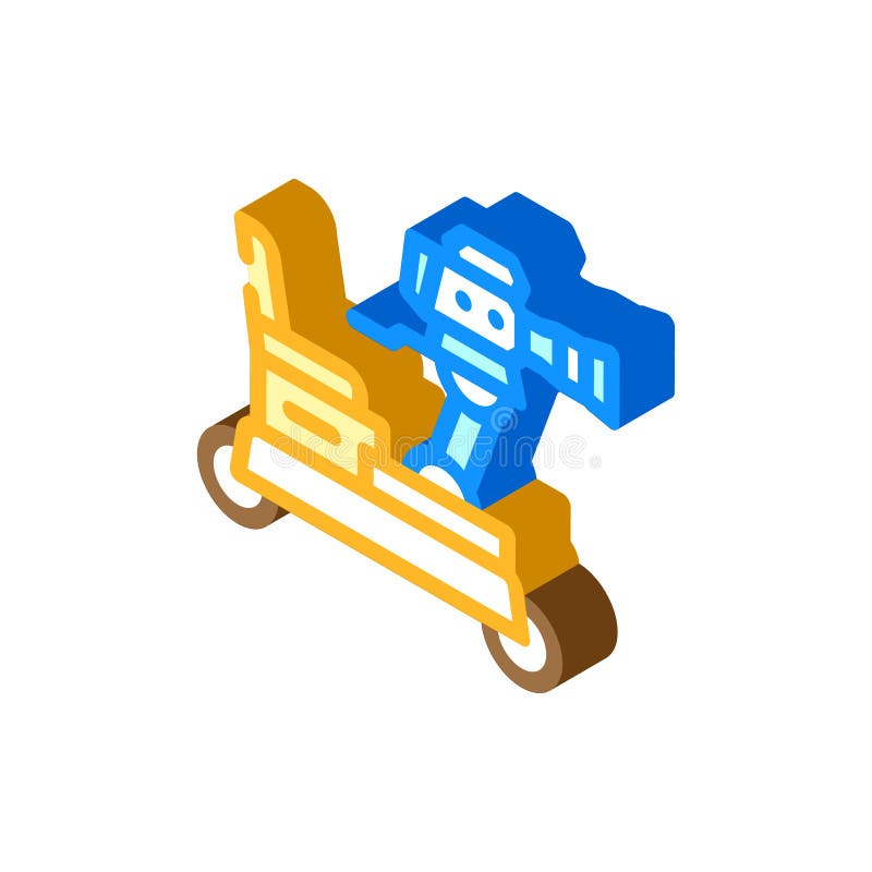 Operator Cart with Video Camera Isometric Icon Vector Illustration ...
