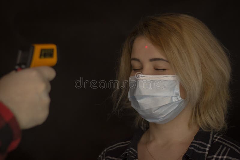 Body temperature check stock photo. Image of pneumonia - 209722322
