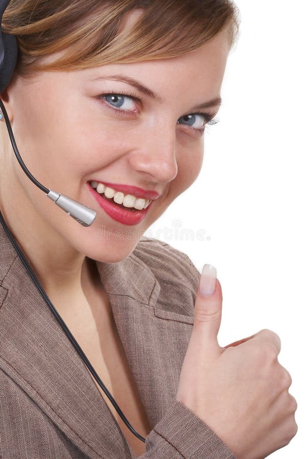 Girl operator stock photo. Image of agent, phone, cute - 1500036