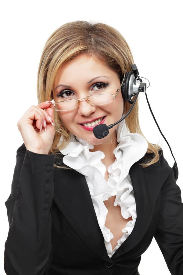 Headset Operator stock image. Image of center, isolated - 20248153