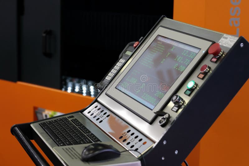 Operator Console of CNC Laser Cutting Machine Stock Photo - Image of ...