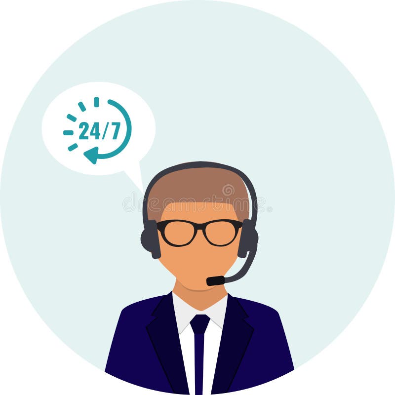 Operator Consultant Man Icon Design Stock Vector - Illustration of ...