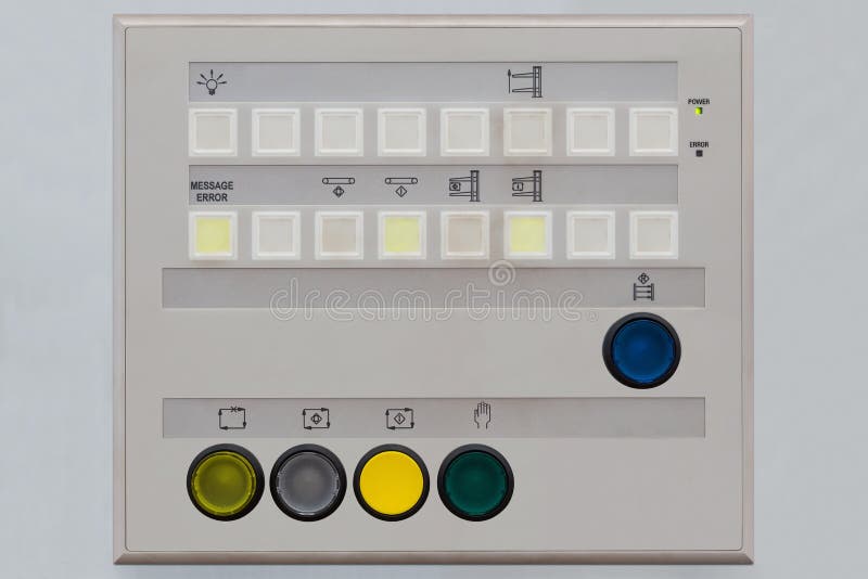 Operator and control panel stock image. Image of button - 109275045