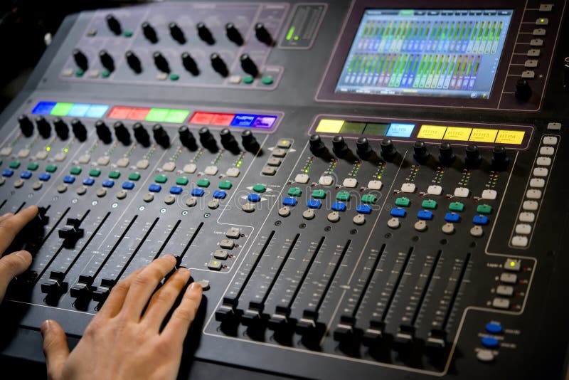 The Operator of the Control Panel in the Studio Stock Image - Image of ...