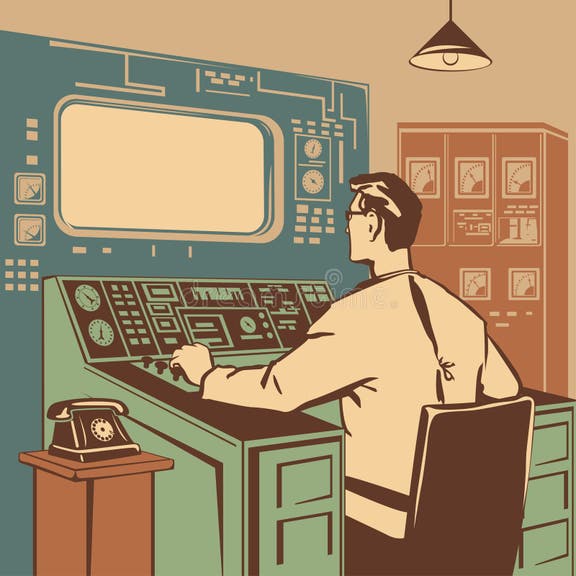 Control Room Operator Stock Illustrations – 363 Control Room Operator ...