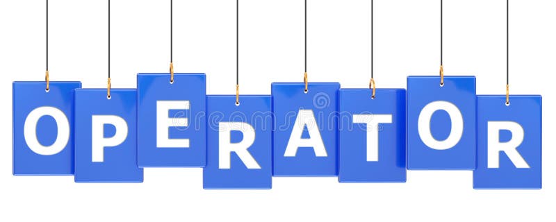 Operator tag banner stock illustration. Illustration of background ...