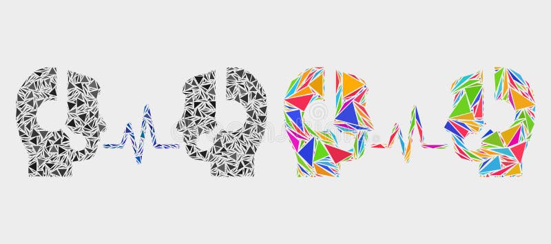 Vector Operator Dialog Signal Mosaic Icon of Triangle Elements Stock ...