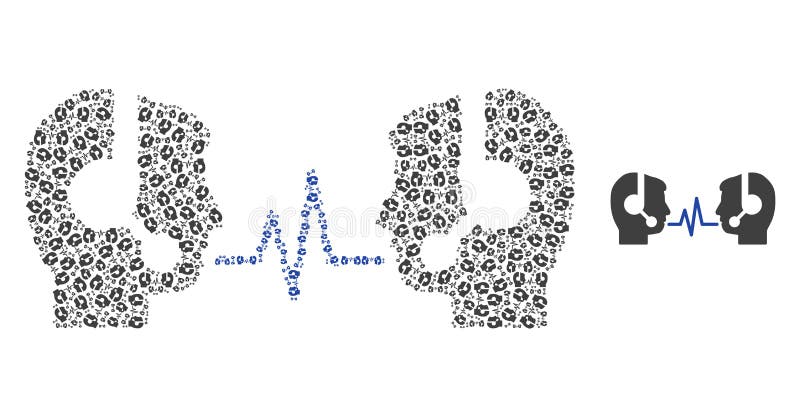 Operator Dialog Signal Recursive Collage of Self Items Stock Vector ...