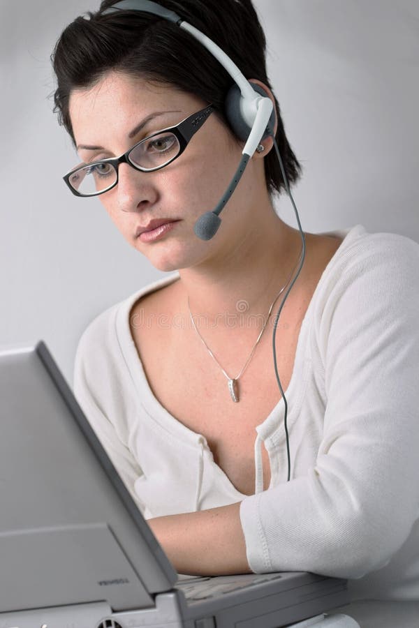 Operator is doing work stock image. Image of helpdesk - 1039179