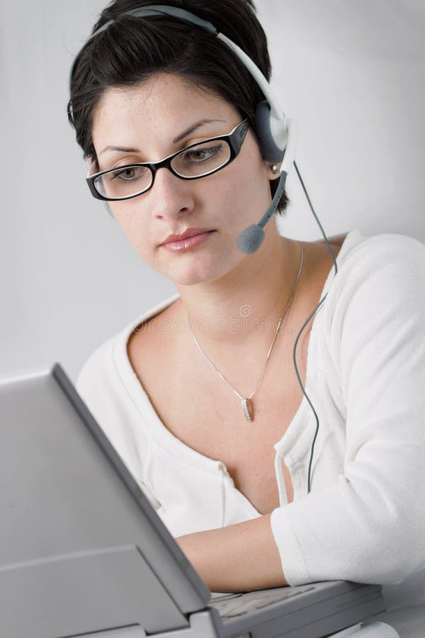 Operator is doing work stock image. Image of helpdesk - 1039179
