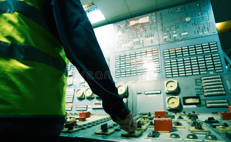 Operator Room Old Power Plant Stock Image - Image of technical, desk ...
