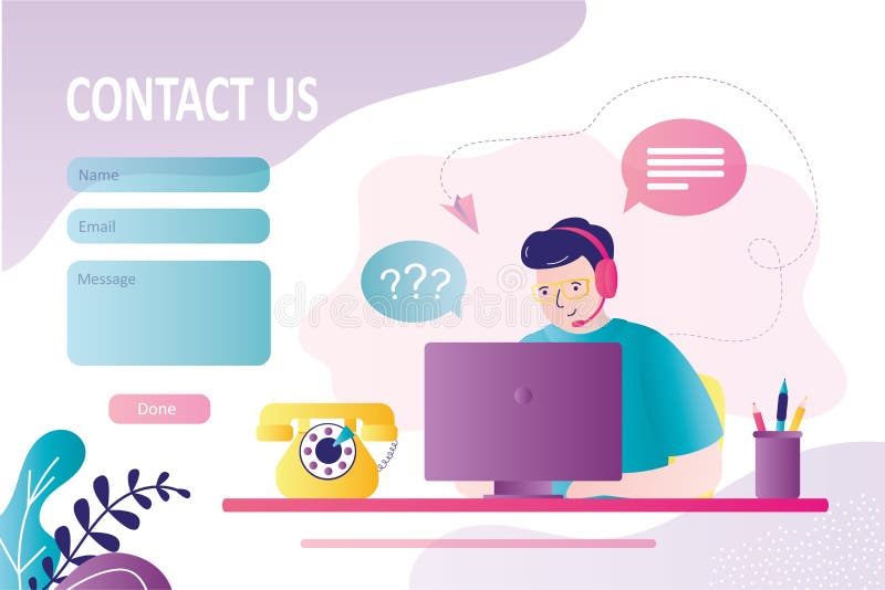 Contact Us Form Cartoon Stock Illustrations – 68 Contact Us Form ...