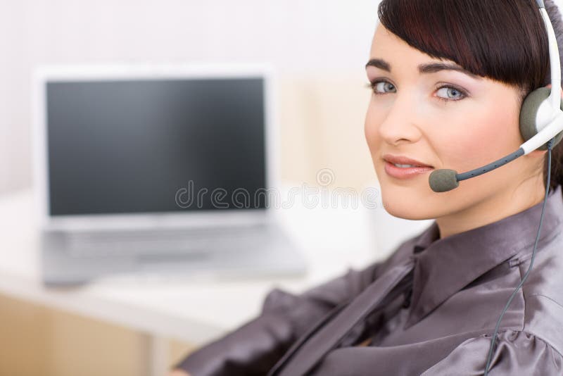Technical support operator stock photo. Image of computer - 34017046