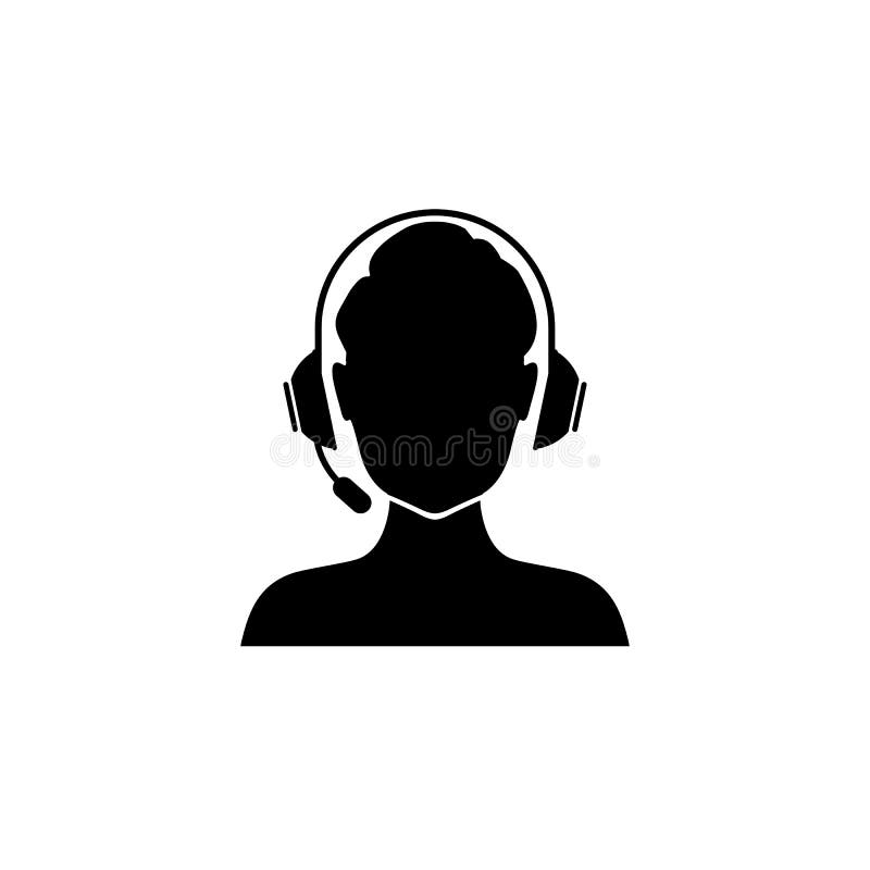 Operator with Headset Vector Illustration Stock Vector - Illustration ...