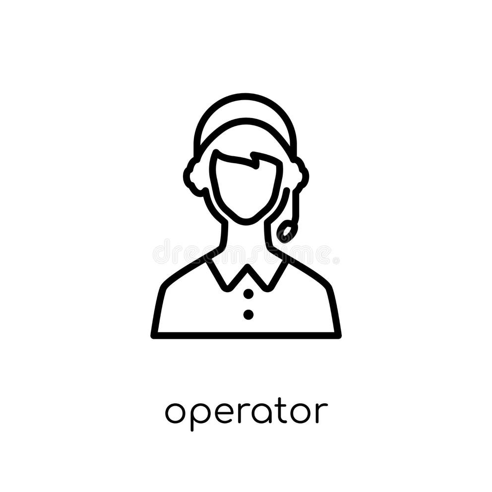 Operator Outline Black White Stock Illustrations – 2,108 Operator ...