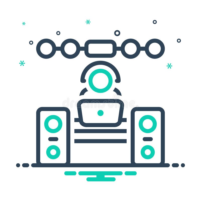 Mix Icon for Operator, Sound System and Music Stock Vector ...