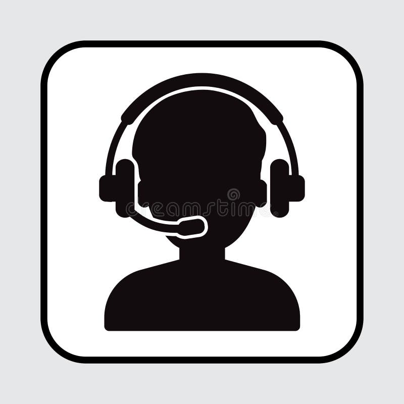 Chat Icon with Headphone, Communication Sign - Stock Vector ...