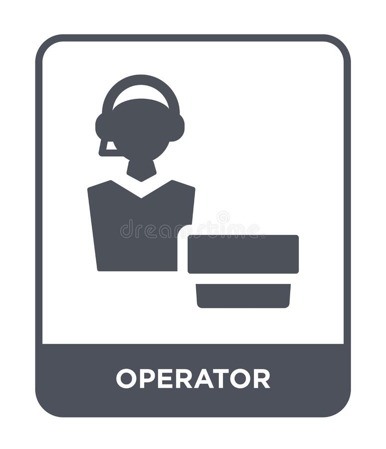 Operator Icon in Trendy Design Style. Operator Icon Isolated on White ...