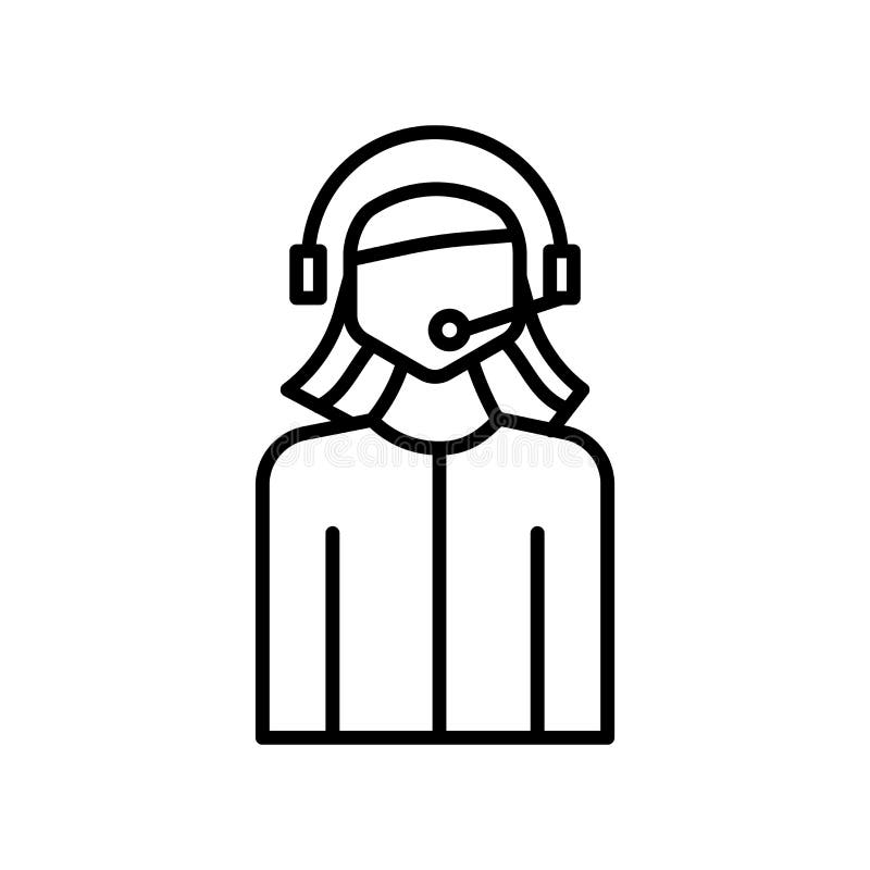 Operator Icon Vector Isolated on White Background, Operator Sign , Thin ...