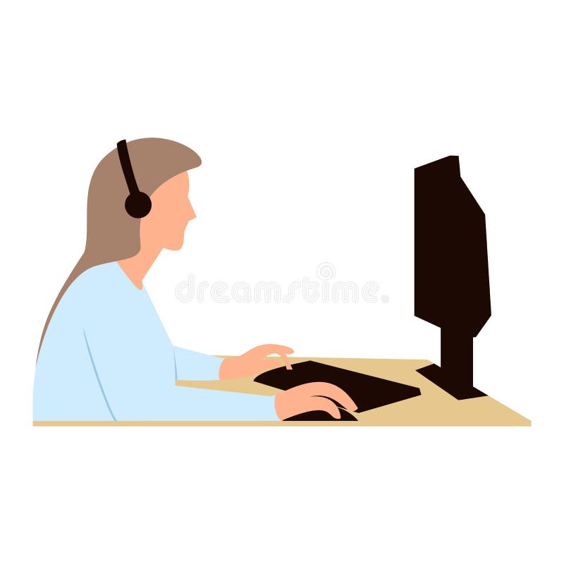 Operator Illustration Person Design Vector Stock Vector - Illustration ...
