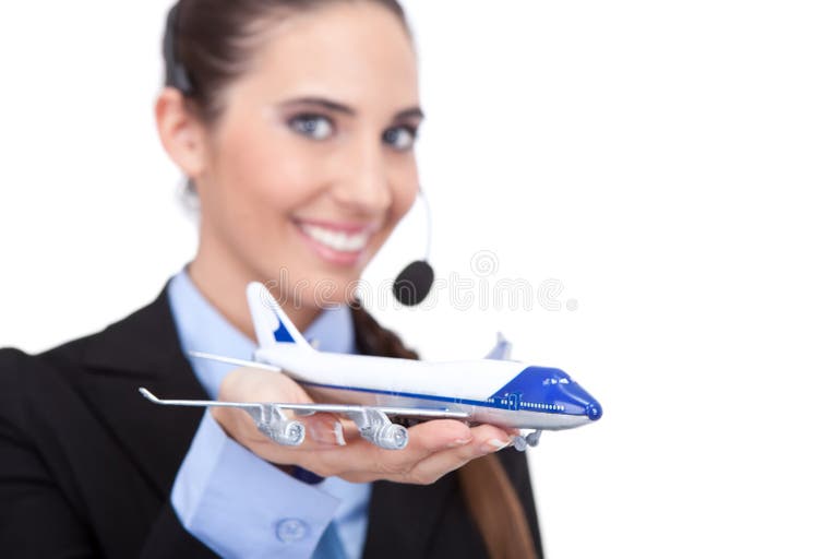 Operator with Information about Flying Plan Stock Image - Image of ...