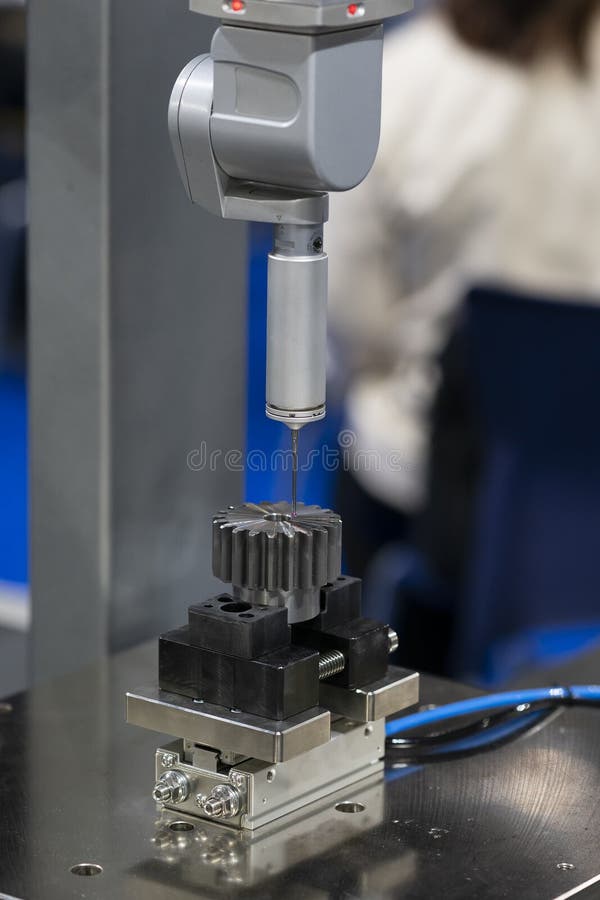 Operator Inspection High Precision Part by 3d Laser Scan Machine Stock ...