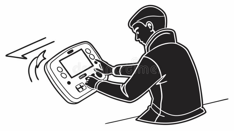 Operator with Joystick Controller, Gaming or Robotics, Vector Design ...