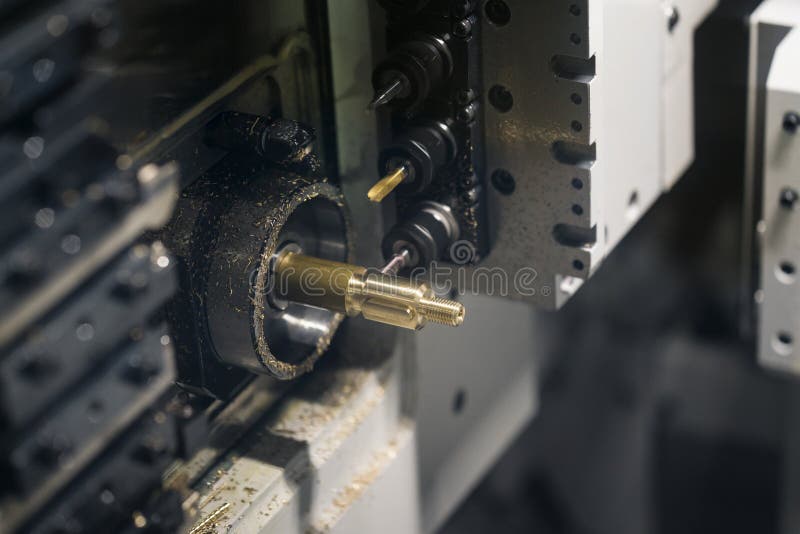 Operator Machining Automotive Part by Cnc Turning Machine, Stock Photo ...