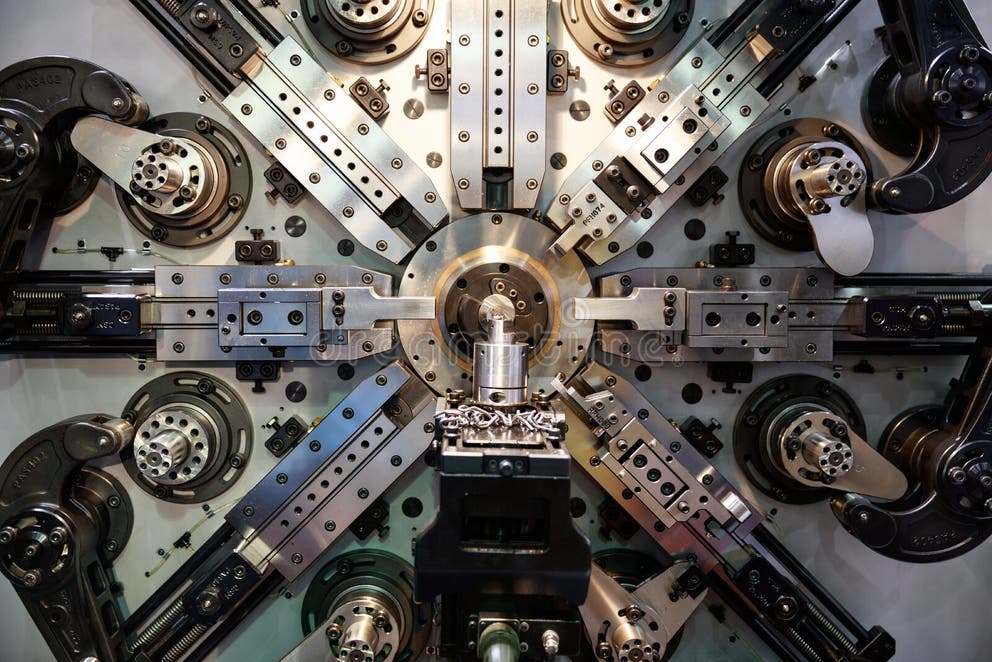 Operator Machining Automotive Part by Turning Stock Image - Image of ...