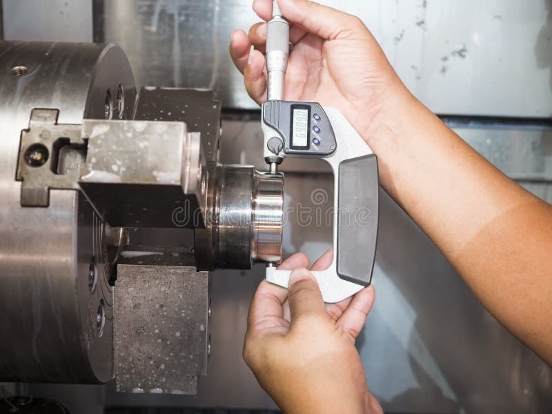 Operator Machining Mold and Die Part by CNC Turning Machine in F Stock ...