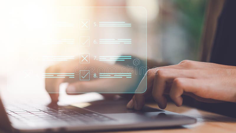Operator Makes Mark on the Survey Topic ,in Virtual Form Check Sheet ...