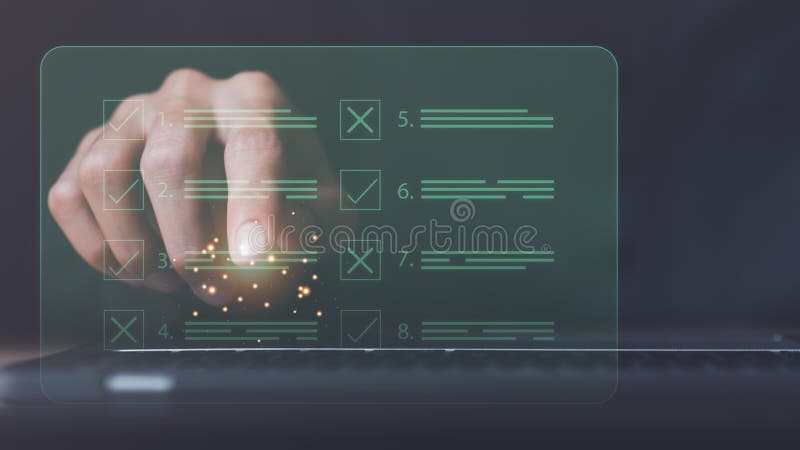 Operator Makes Mark on the Survey Topic ,in Virtual Form Check Sheet ...