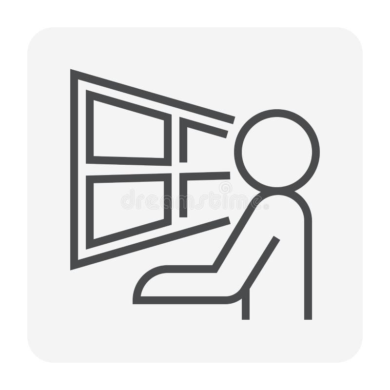Operator Man and Computer Vector Icon Design. 64x64 Pixel Perfect and ...