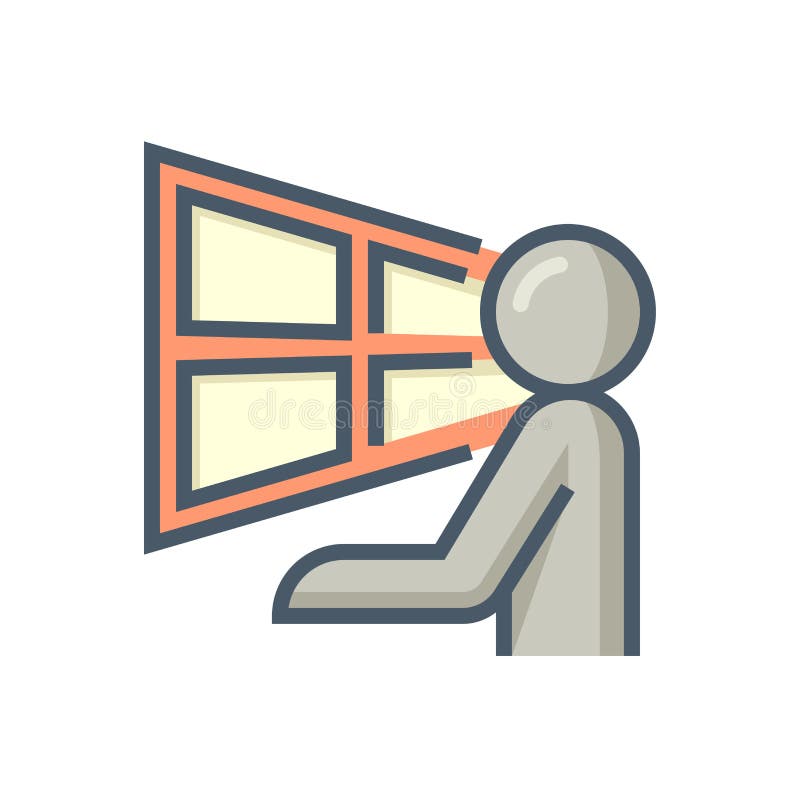 Operator Man and Computer Vector Icon Design. 64x64 Pixel Perfect and ...