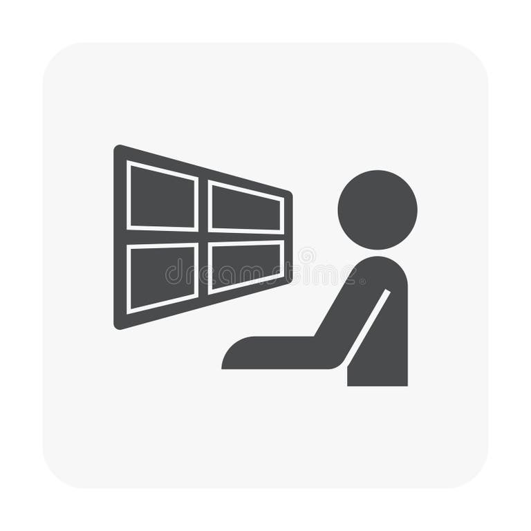 Operator Man and Computer Vector Icon Design. Stock Vector ...