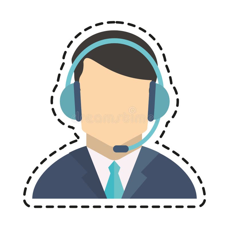 Operator man design stock vector. Illustration of support - 80993493