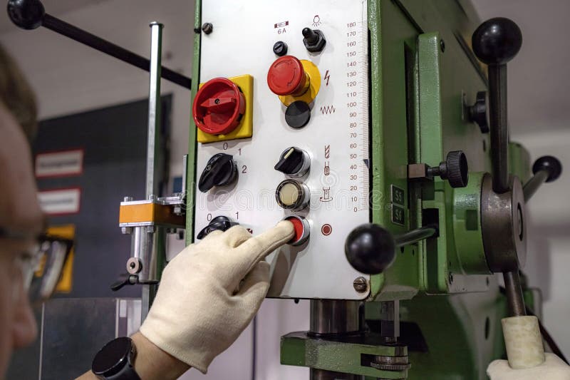 The Operator of a Mechanically Controlled Drilling Machine Switches ...