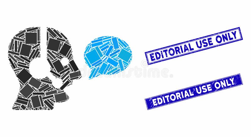 Operator Message Balloon Mosaic and Scratched Rectangle Editorial Use ...