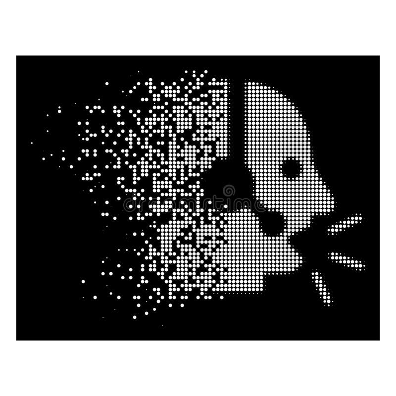 Bright Fragmented Pixelated Halftone Operator Message Icon Stock Vector ...