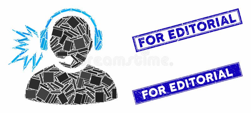 Operator Message Mosaic and Scratched Rectangle for Editorial Seals ...