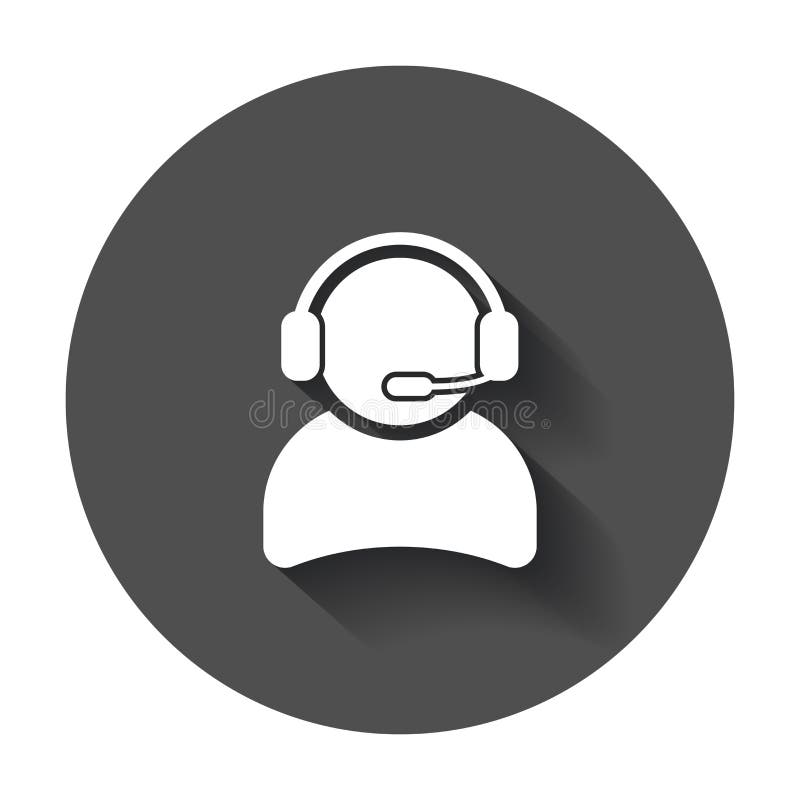 Operator with Microphone Vector Icon. Operator in Call Center Il Stock ...