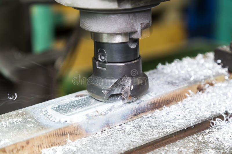 Operator Milling Precision Machine Part by Manual Milling Machine Stock ...