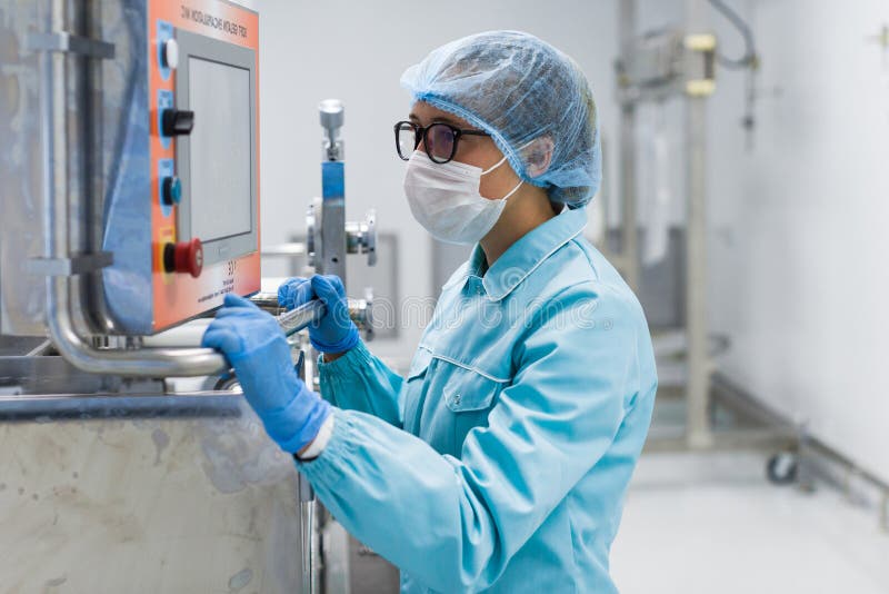 The Operator Monitors the Operation Parameters of the Machine Stock ...