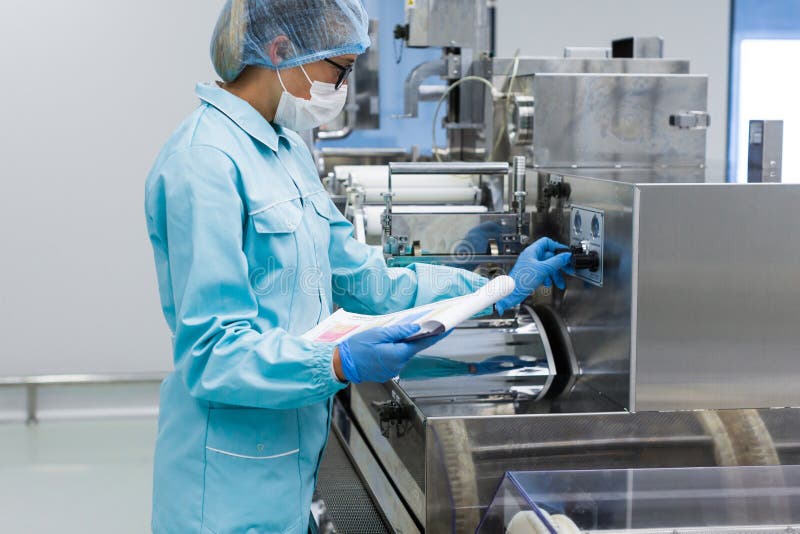 The Operator Monitors the Operation Parameters of the Machine Stock ...