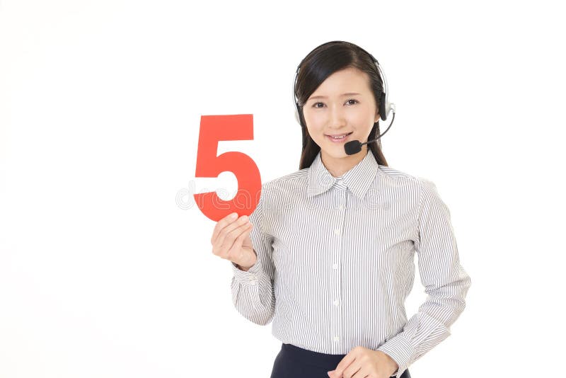 Operator with a number stock photo. Image of face, elegant - 115258138