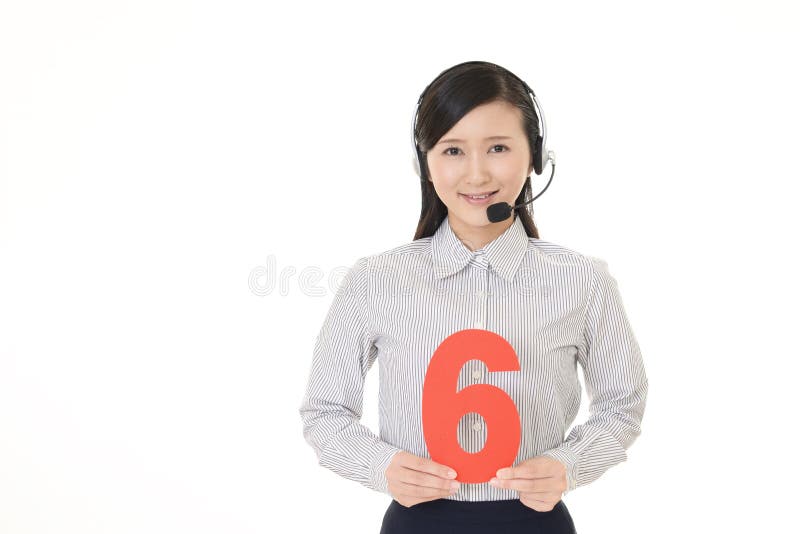 Operator with a number stock photo. Image of healthy - 115258162