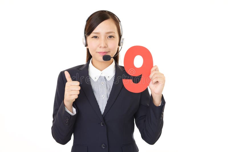 Operator with a number stock image. Image of healthy - 123018773