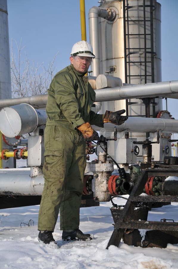 Operator in the Oil and Gas Collection Stock Photo - Image of ...